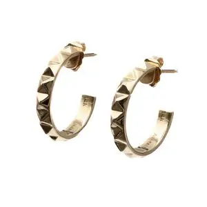 ANJALÉ FINE JEWELRY Studded Hoop Earrings - Gold