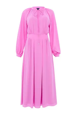 EXQUISE Regular Long Sleeve Chiffon Dress