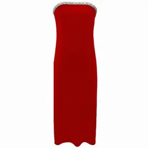 RIVIERA SOIRÉE Audrey Velvet Strapless Midi Dress