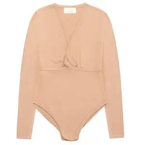 PERALUNA Devon V-neck Knit Bodysuit