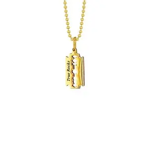 TRUE ROCKS 18kt -plated Razor Blade Pendant Necklace - Gold
