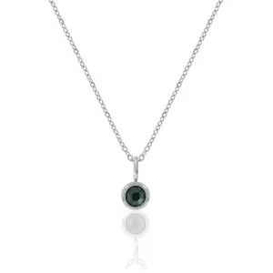 A WEATHERED PENNY Silver And Gemstone Pendant Necklace - Silver/green