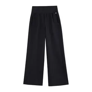 SUPESU Cubby Wide Leg Sweatpants - Black