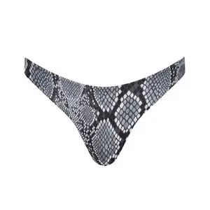 PLAYALUXE Santorini Seamless Bikini Bottom - Black/grey