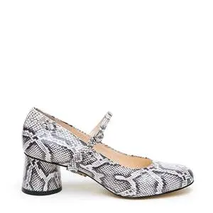 ALTERRE Neutrals / Python Ballet Pump + Twiggy Strap - Grey