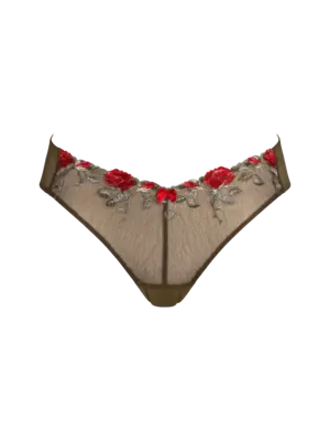 BONBON LINGERIE Roses Full Brief - Green