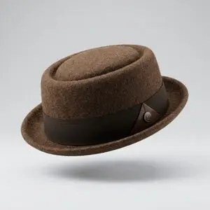 DASMARCA HATS Quintin Bitter Felt Porkpie Hat - Brown