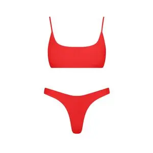 PLAYALUXE Malibu Bralette Bikini Set - Red