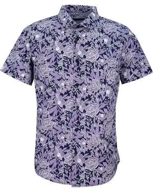 LORDS OF HARLECH Scott Handcut Floral Shirt - Purple