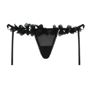 BELLE ET BON BON Fifi Petal Thong - Black