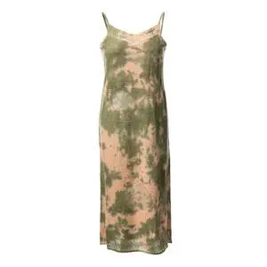 FULLY FASHIONING Zelda Floating Stitch Midi Dress - Green