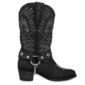 URBNKICKS Cowboy Boots - Black
