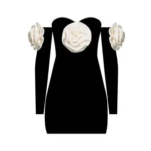 NUR KARAATA Pena Mini Dress - Black