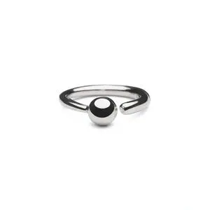 SHABELLA NYC Adjustable Single Sphere Ring - Silver