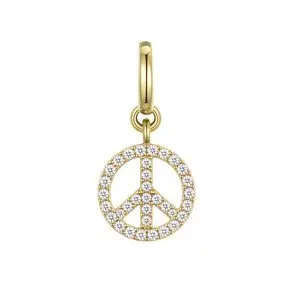 UNLEASH CPH Companion Peace Charm With Zirconia Crystals - Gold