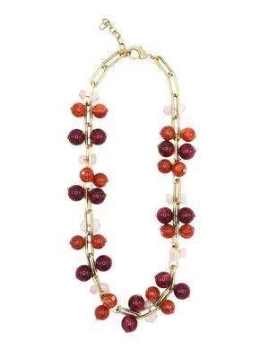 SITA NEVADO Abaco Natural Stone Necklace - Red