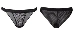 BOTT LINGERIE Seamless Back Lace Brief La Teuf Shadow - Black
