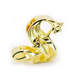 NUGGETS & KARATS Letter S Gothic Charm Pendant - Gold