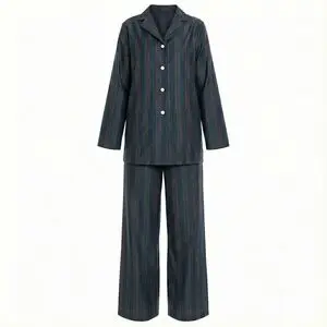 DECOFLUX HOME Long Cotton Pyjama Set Etno Baltic - Blue