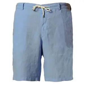 Jacques Zolty Valmont Linen Bermuda Shorts - Blue