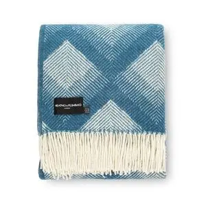 HEATING & PLUMBING LONDON Pure New Wool Blanket Swinging London - Blue