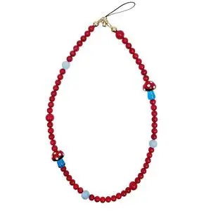 FARRA Bamboo Coral With Mushroom Phone Strap - Red