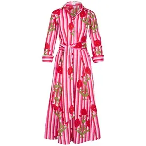 AT LAST... Marigold Cotton Dress - Red
