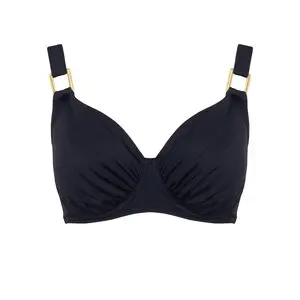 CORE SWIM Full Cup Dd+ Bikini Top - Black
