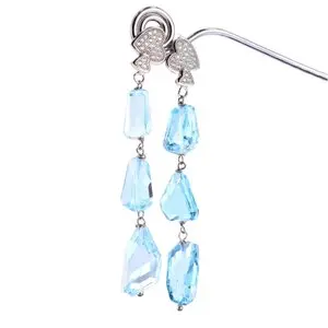 MINERALGEMS ✩ STUDIO Blue Topaz Sterling Silver Earrings