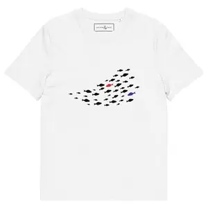 ANCHOR & CREW Fish Graphic Organic Cotton T-shirt - White