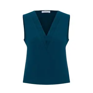 MAAN ISTANBUL V-neck Sleeveless Blouse