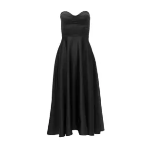 FOREVER YOUNG THE LABEL Elora Satin Midi A-line Dress