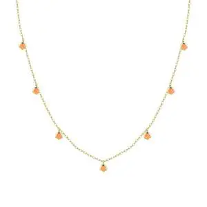 KAMARIA Opal Dew Drops Layering Necklace Orange