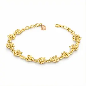 UNALOE Vermeil Rose Chain Cariba Bracelet - Gold