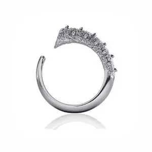 LINDA FIORE Horn Sterling Ring - Silver