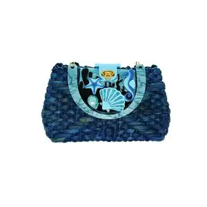 GISSA BICALHO Handmade Straw Bag With Acrylic Details