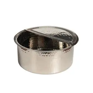 ANATOLIACRAFT Tone Copper Pedicure Bowl With Footrest - Silver