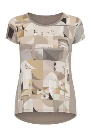 CONQUISTA Geometric Print T-shirt