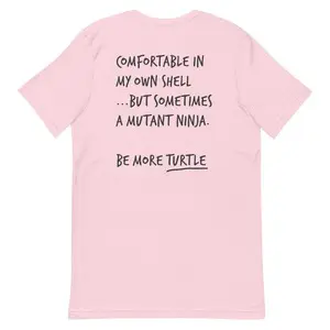 ANCHOR & CREW Cotton Think Ocean Turtle Aspirations Cotton Embroidered T-shirt - Pink