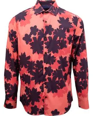 LORDS OF HARLECH Norman Salerno Floral Shirt Rosa - Red