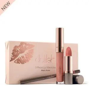DELILAH Three Piece Lip Wardrobe| Warm Nude - Brown