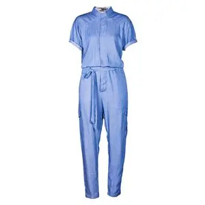 CARLTON JONES Tencel Denim Relaxed Fit Jumpsuit - Blue