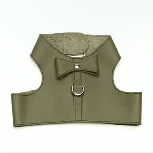 Zoë Pet Atelier Leather Vest Dog Harness - Green