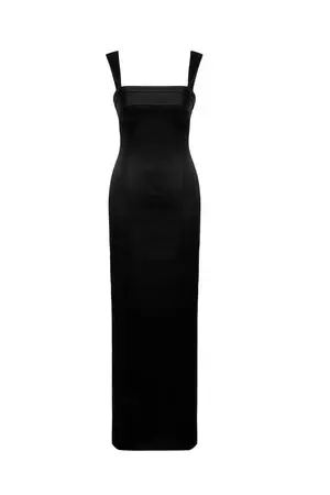 NAZLI CEREN Bridget Long Satin Dress