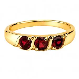 BELINDA JEWELZ Garnet Vintage Ring - Red