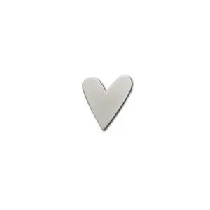 MAKE HEADS TURN Metal Heart Pin - Silver