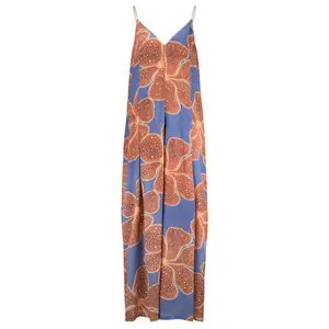 TRAFFIC PEOPLE Floral Ithaca Sleeveless Jumpsuit - Blue/red