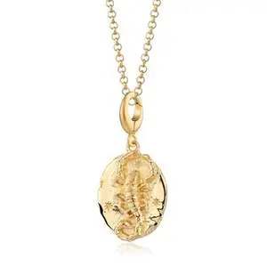 LILY CHARMED Plated Scorpio Zodiac Charm Pendant Necklace - Gold