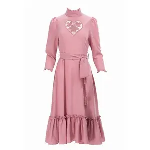 KRISTINIT Long Sleeve Heart Dress