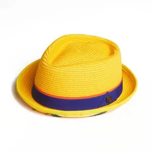 DASMARCA HATS Dasmarca Tommy Straw Porkpie Hat - Yellow